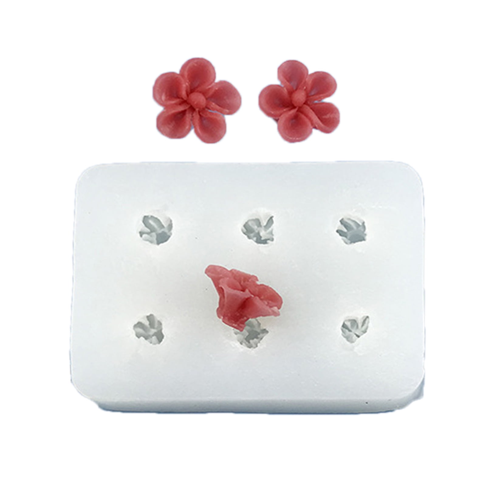 Flexible Flower Shape Resin Mold Easy Releasing Design Silicone Texture ...
