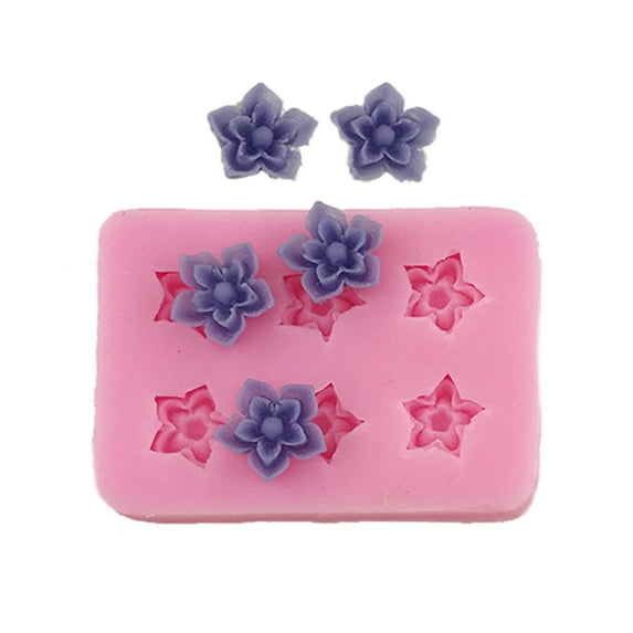 Flexible Flower Shape Resin Mold Easy Releasing Design Silicone Texture ...