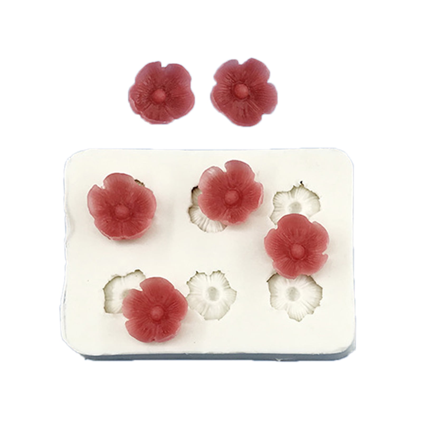 Flexible Flower Shape Resin Mold Easy Releasing Design Silicone Texture ...
