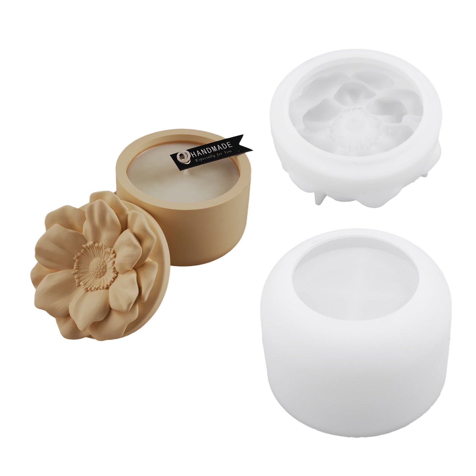 Flexible Flower-Shaped Epoxy mold - Easy Release Silicone Jar & Dish ...