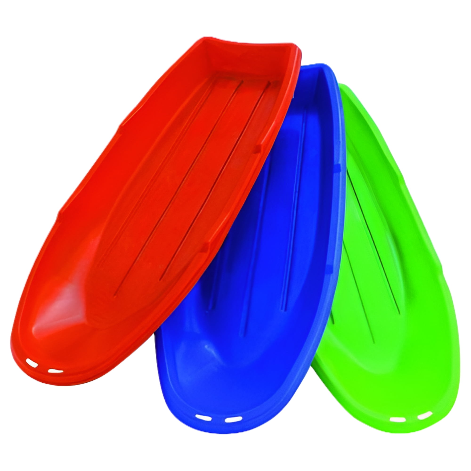 Flexible Flyer Large Plastic Sleds for Kids & Adults, 3-Pack - Blue ...