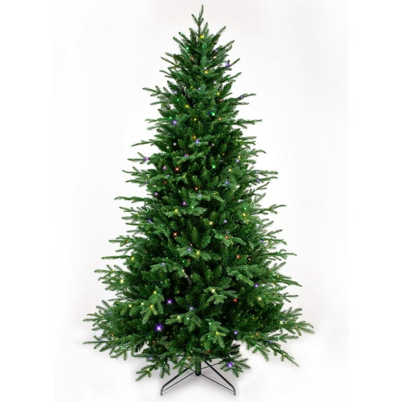 Flexible Flyer 7.5 Ft Pre-lit Balsam Fir Christmas Tree with Multi ...