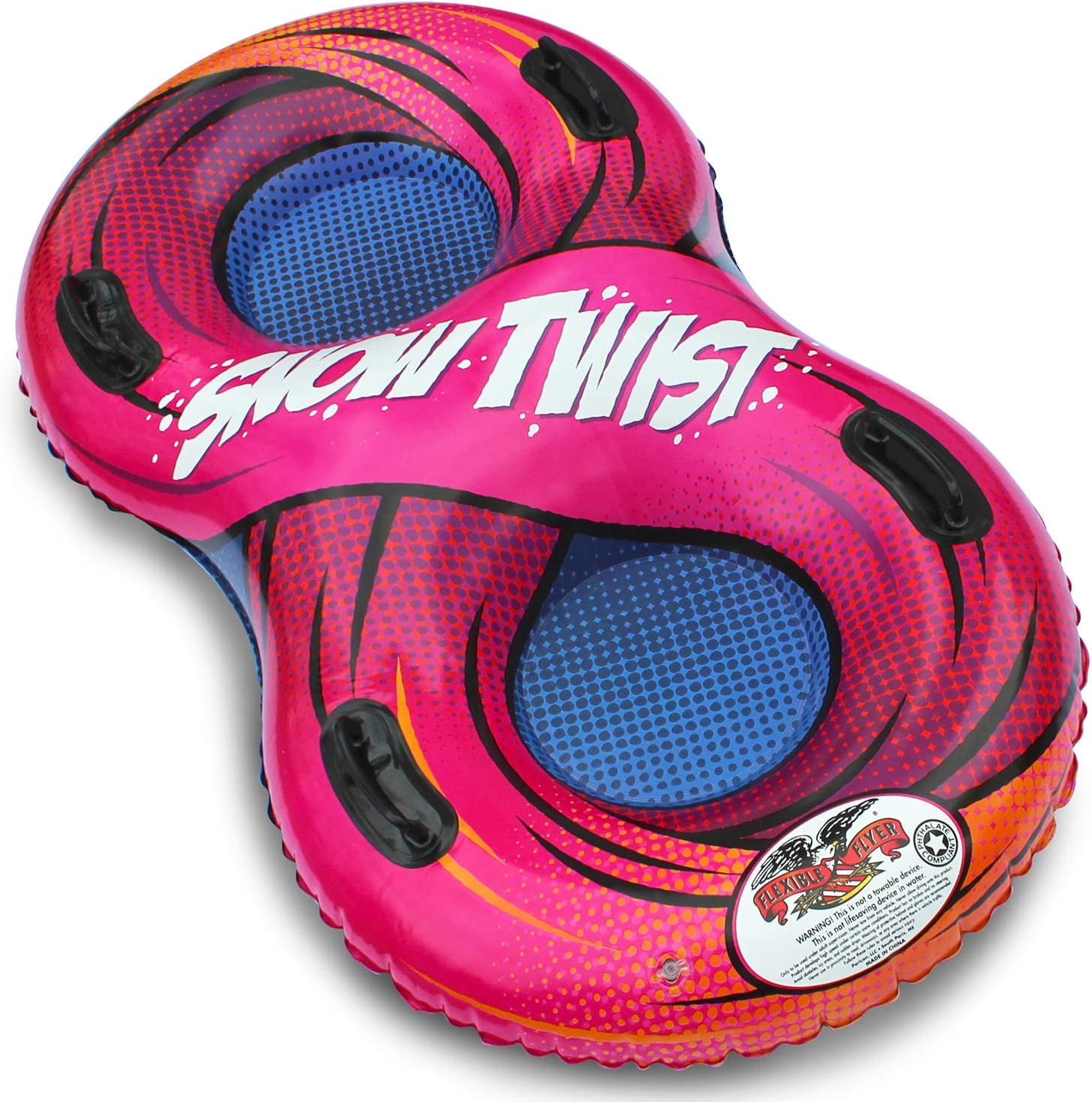 Flexible Flyer Snow Twist 2-Person Inflatable Tube. Lake Pool Float ...