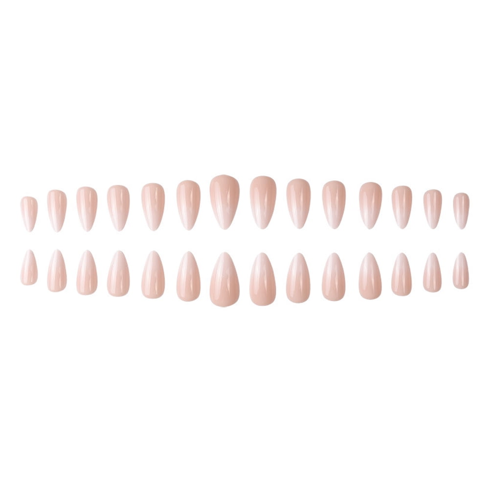 Flexible Full Cover Acrylic Nail Tips, Natural Looking Gradient Style ...