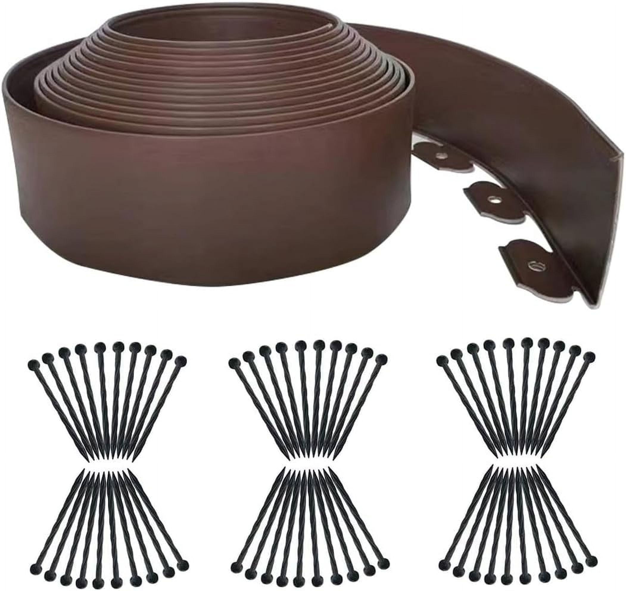 Flexible Garden Edging Borders 66FT,Landscape Edging Brown [Extra Tall ...