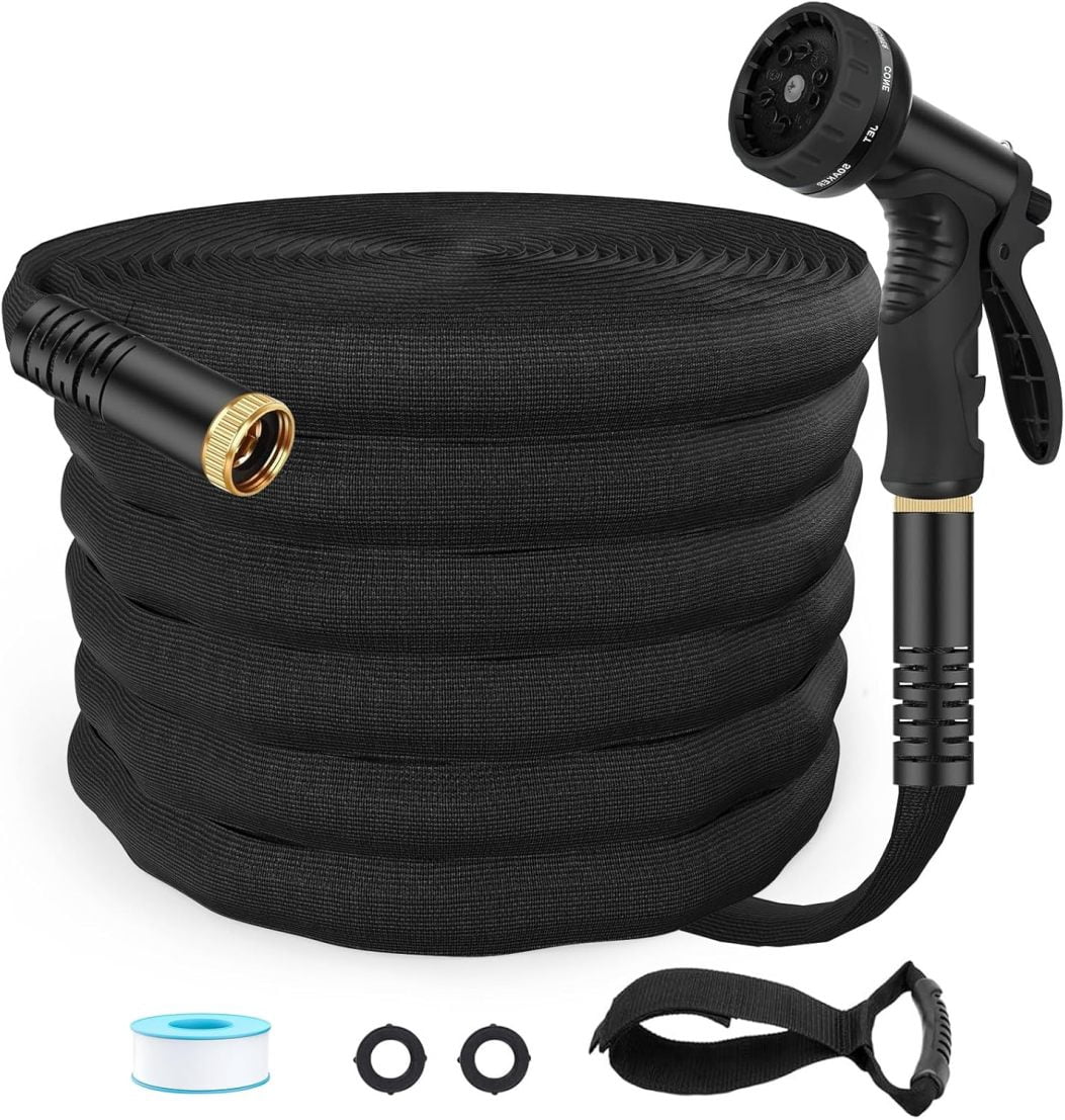 Flexible Garden Hose 100ft, Lightweight Water Hose with 10Function ...
