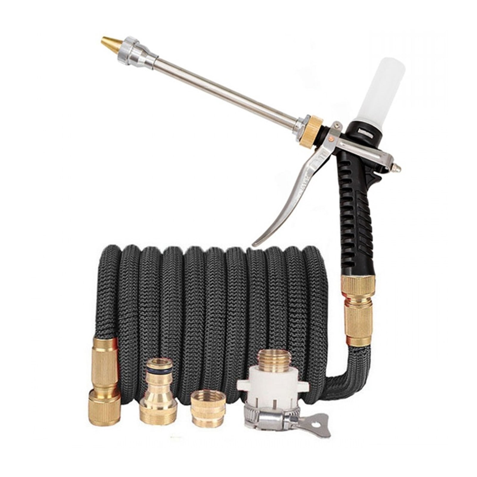 Flexible Garden Hose Expandable Car Wash Pipe with Metal Spray Nozzle ...