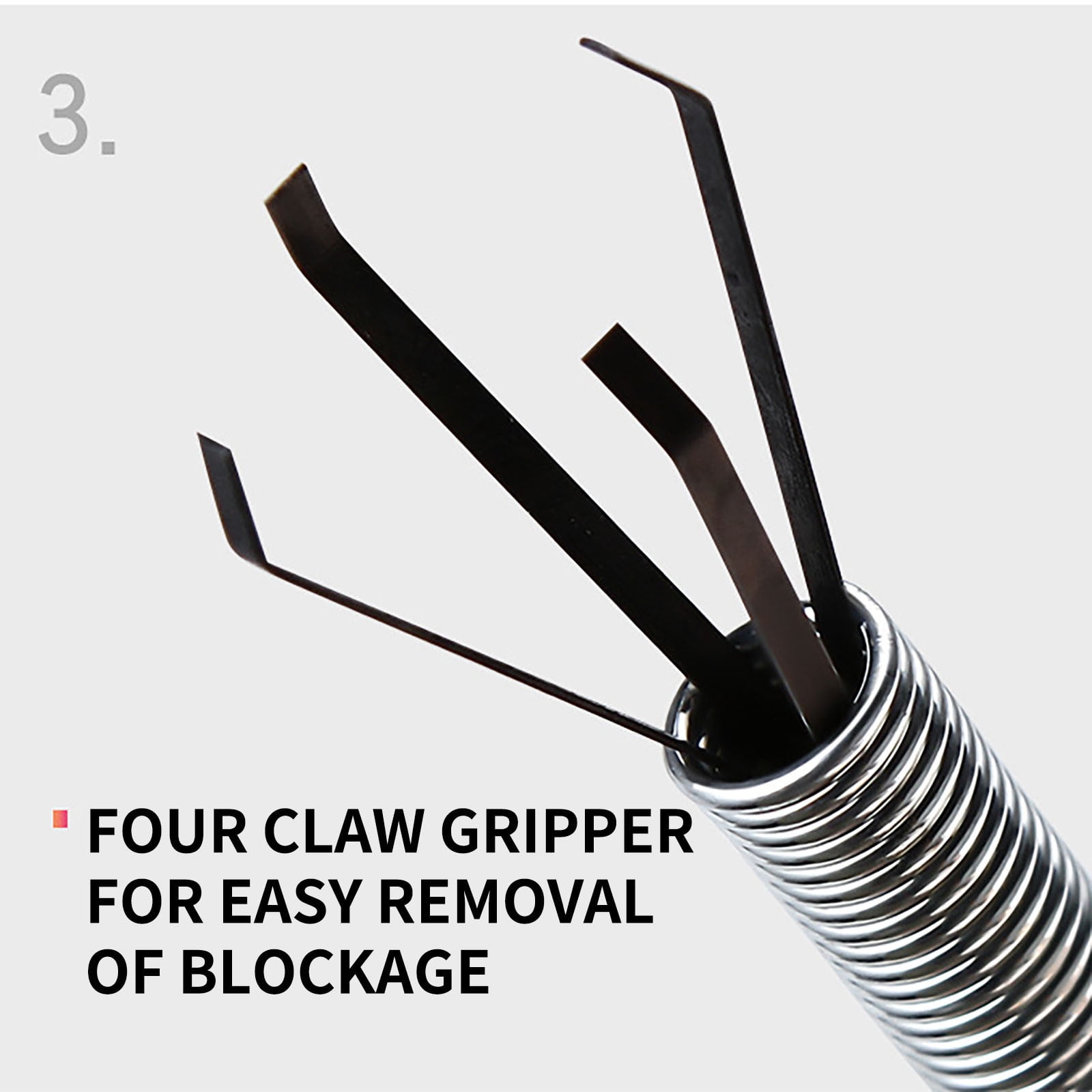 Flexible Grabber Claw Pick Up Reacher Tool Drain Clog Remove Tool with ...