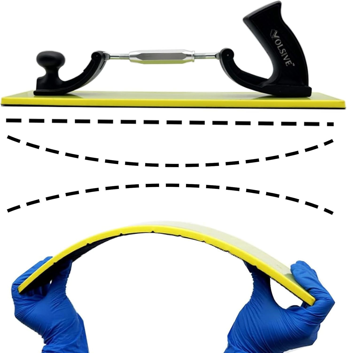Flexible Hand Sanding Blocks with Hook & Loop Backing Handle Sander ...