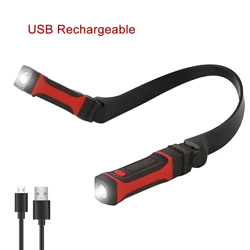 Flexible Handsfree LED Neck Light Book Reading Lamp Night Camping Light ...