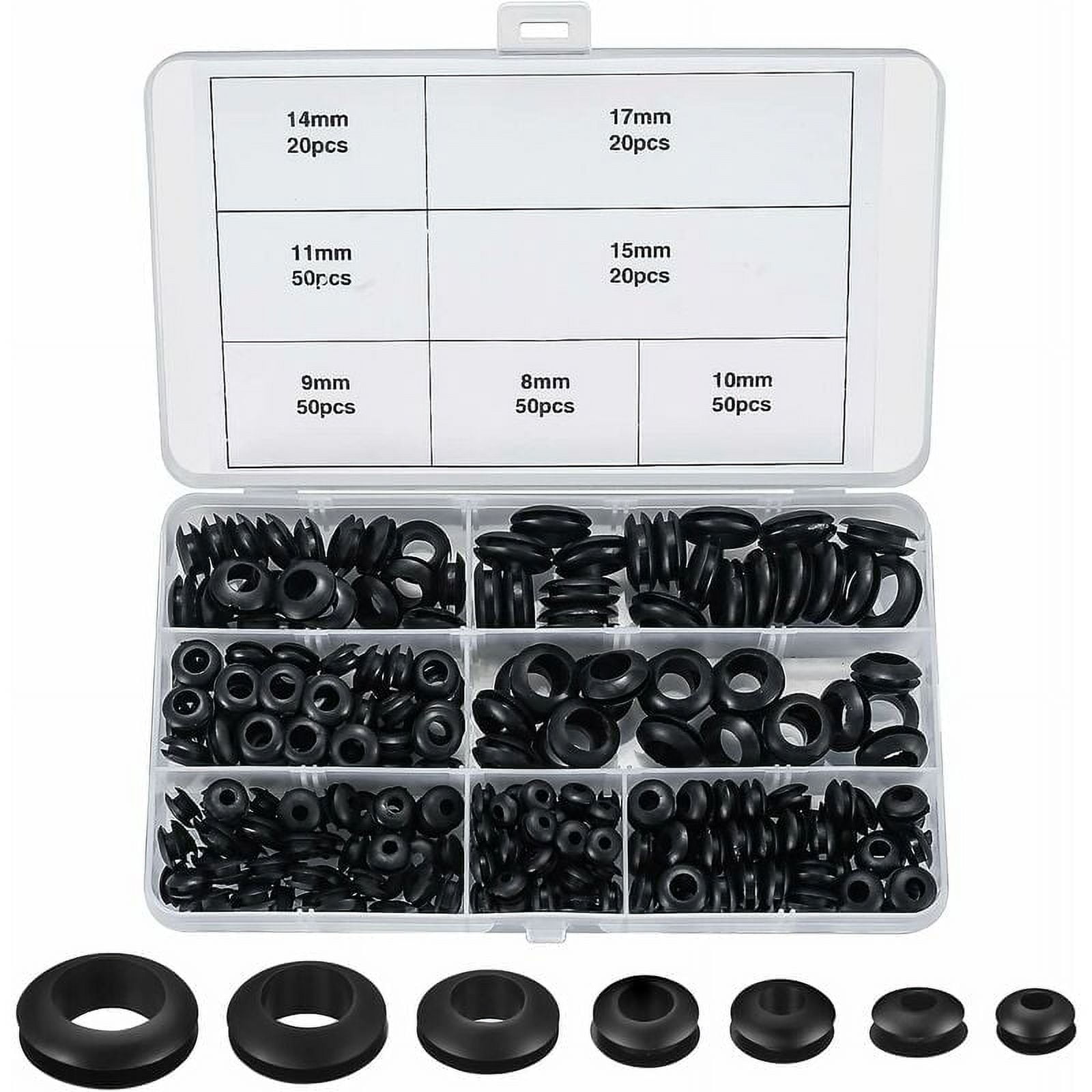 Flexible Hollow Rubber Grommet, Assorted Sizes Wire Protection Kit For ...