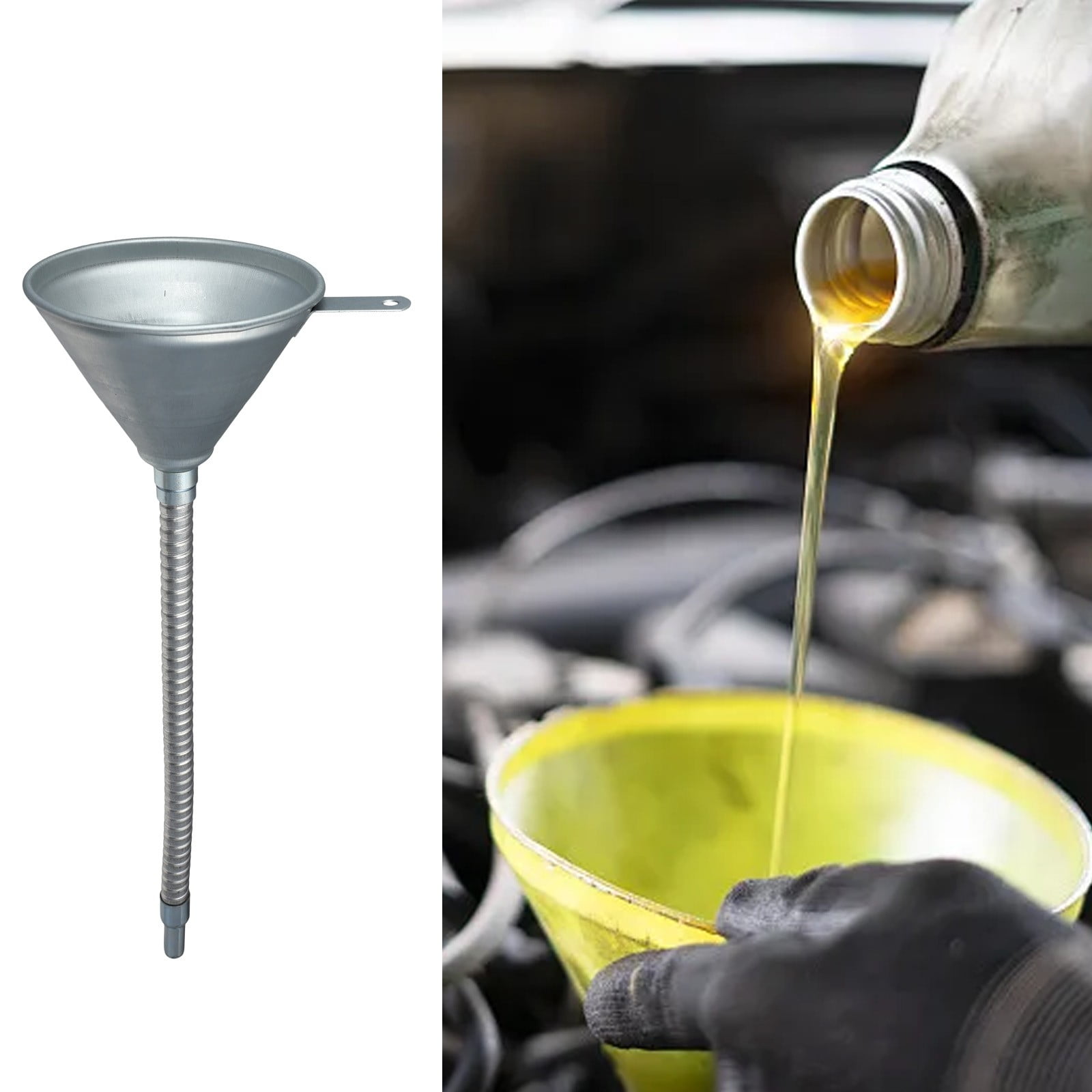Flexible Iron Funnel with Filter for Efficient Refueling of Cars and ...