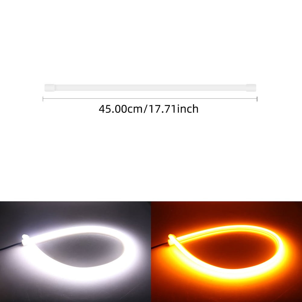 Flexible LED Daytime Running Light Turn Signal Tube Strip Headlight ...