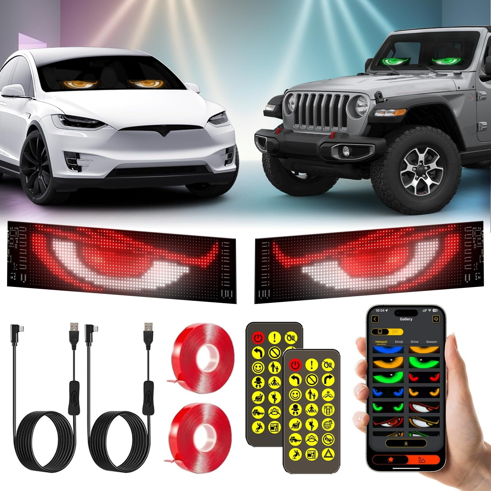 Flexible LED Display, 13.7"x4" Scrolling Programmable LED Soft Screen ...