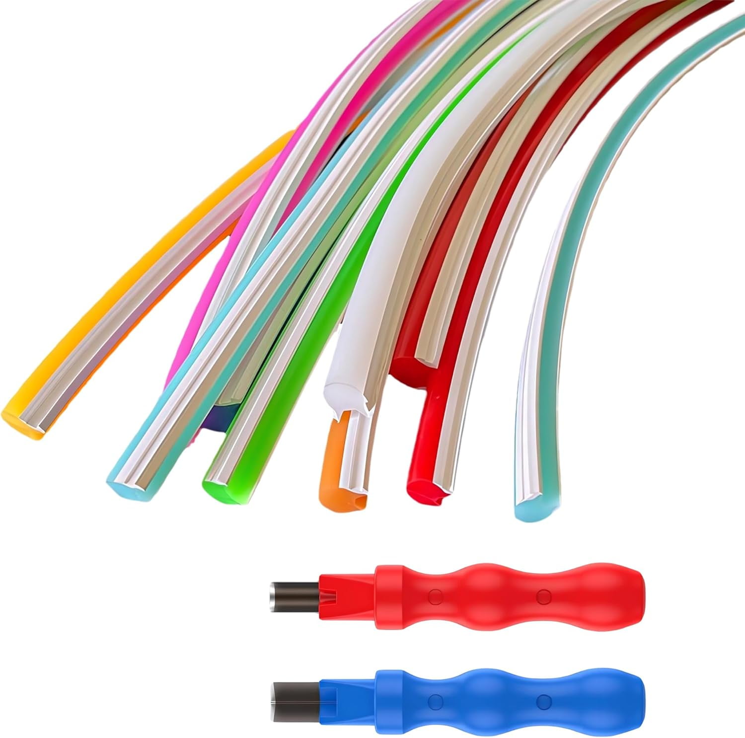 Flexible LED Lights Strips:16.4ft 8mm LED Strip Cover,DIY Bendable Led ...