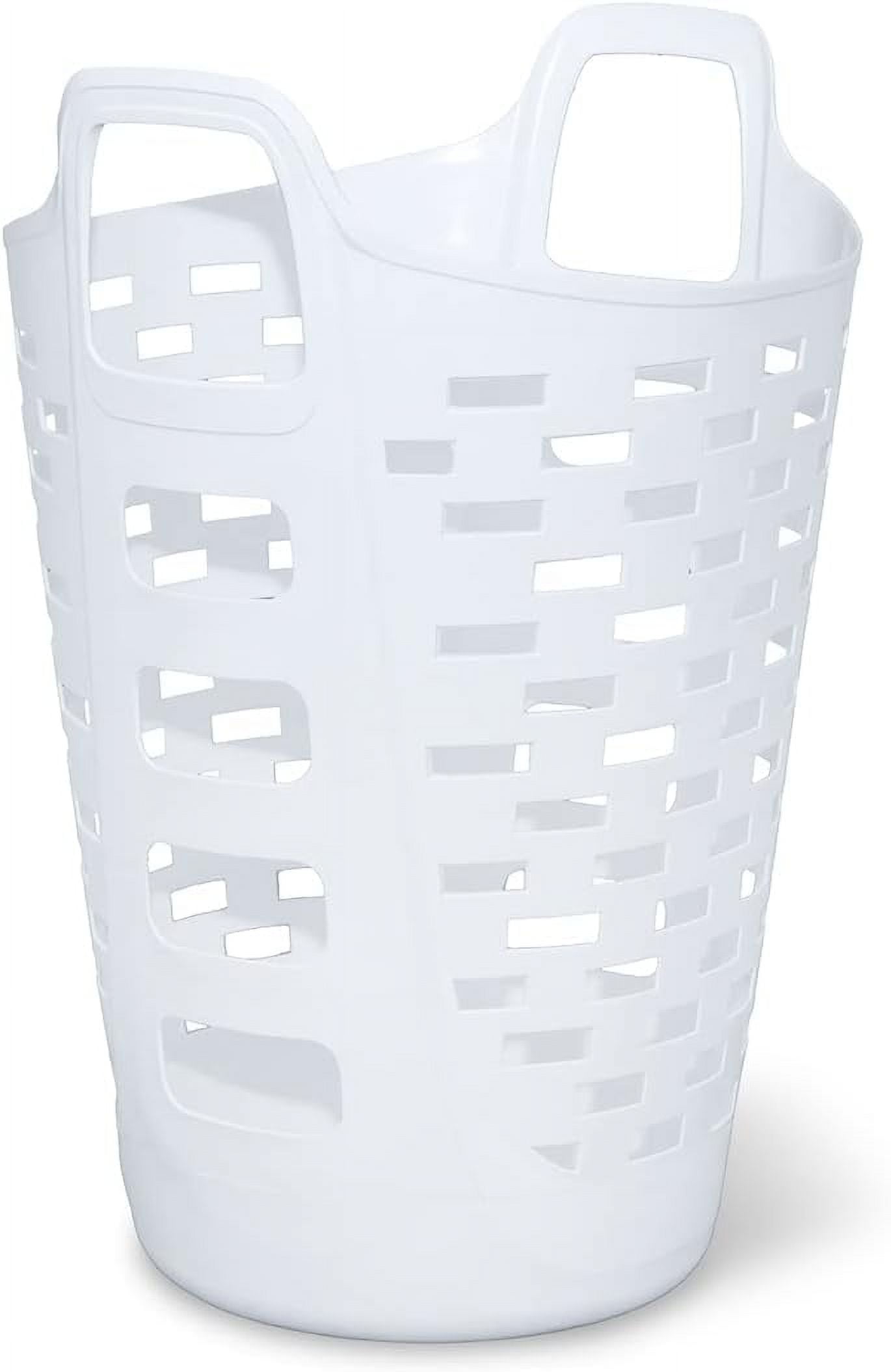 Flexible Laundry Basket - Tall Plastic Hamper for Clothes, Bedroom, and ...
