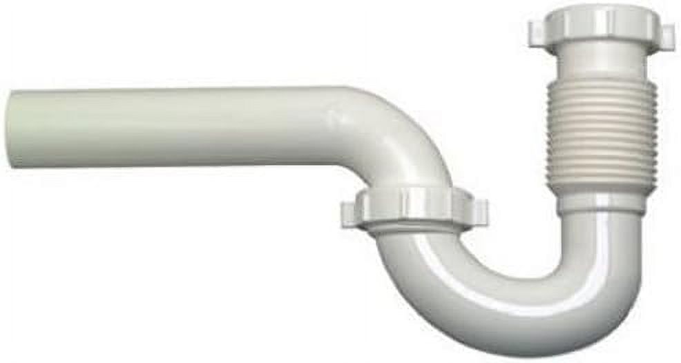 Flexible Lavatory/Kitchen Wall Drain P Trap Plastic 1-1/2" O.D ...