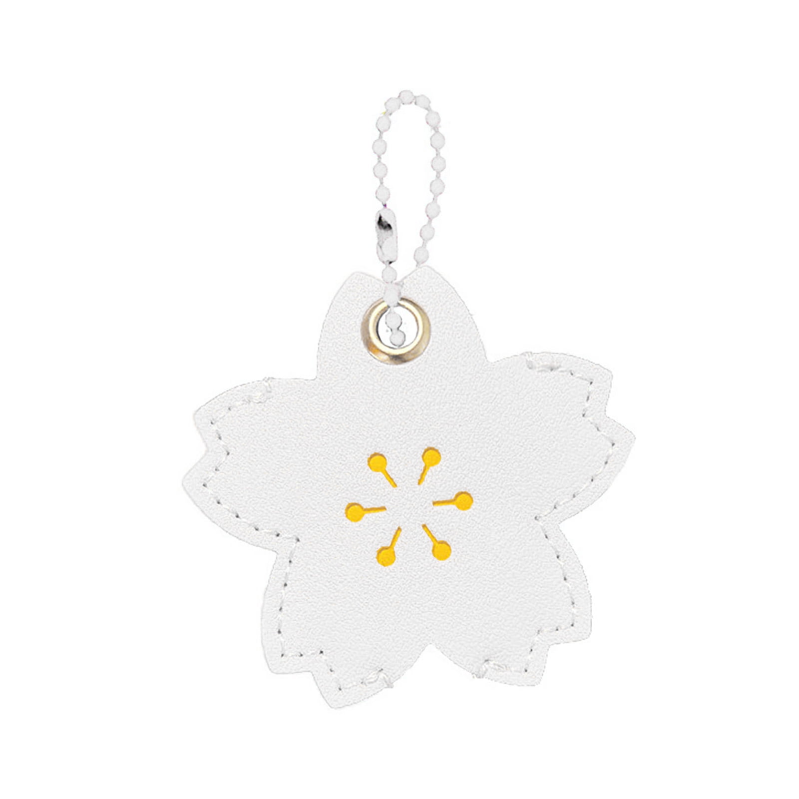 Flexible Leather Flower Shape Key Case Keychain PU Leather Access Card ...