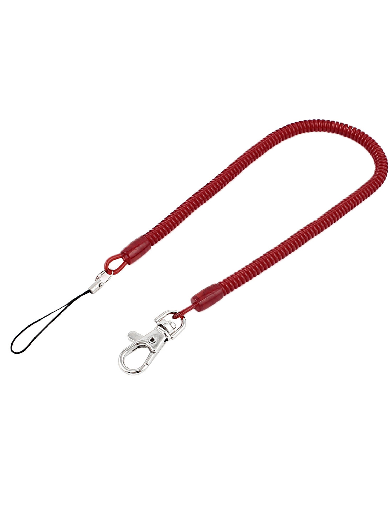 Flexible Lobster Clasp Stretch Coiled Cord Keychain Key Holder 42.5cm ...