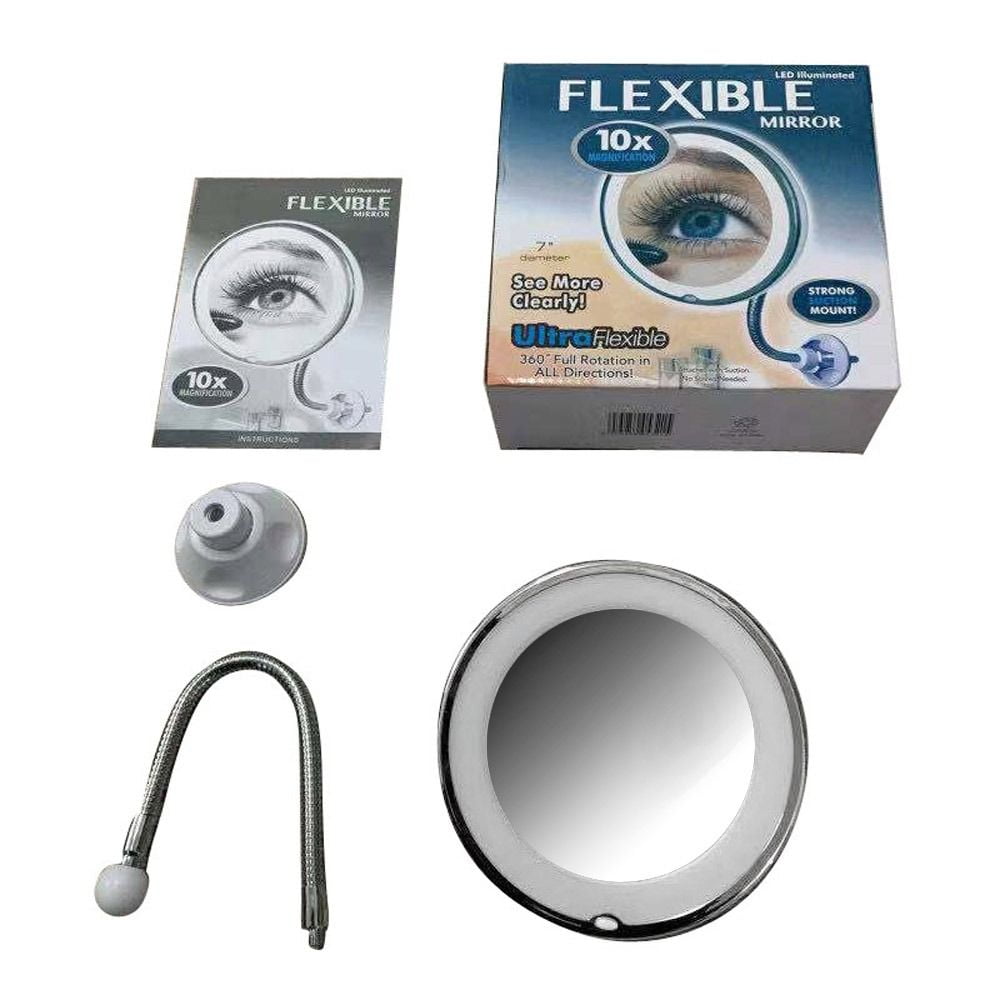 Flexible Magnifying 360° Rotation LED Light Cosmetic Mirror LED Vanity ...