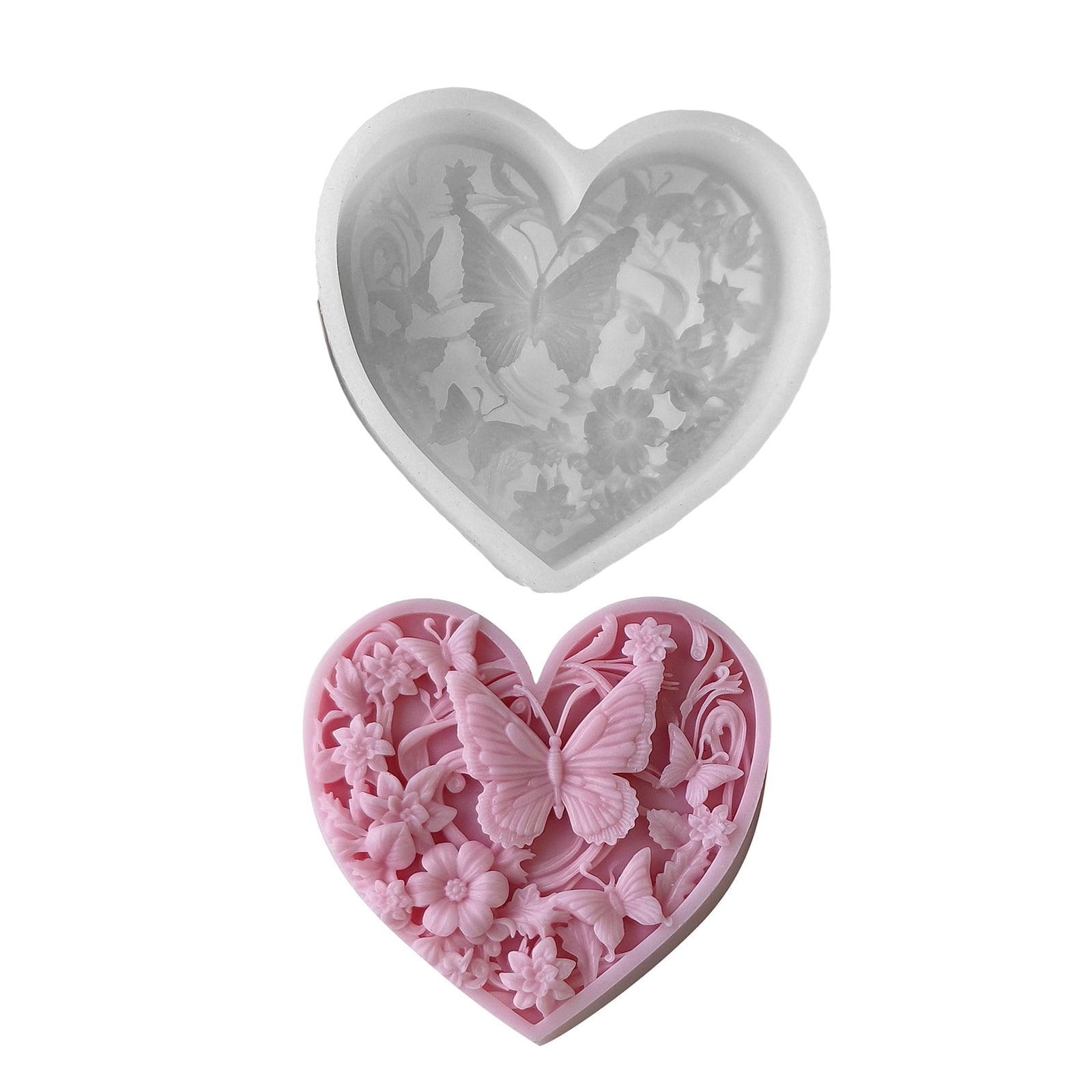 Flexible Making Mould Easy to Demold Silicone Mold Heart Butterfly ...