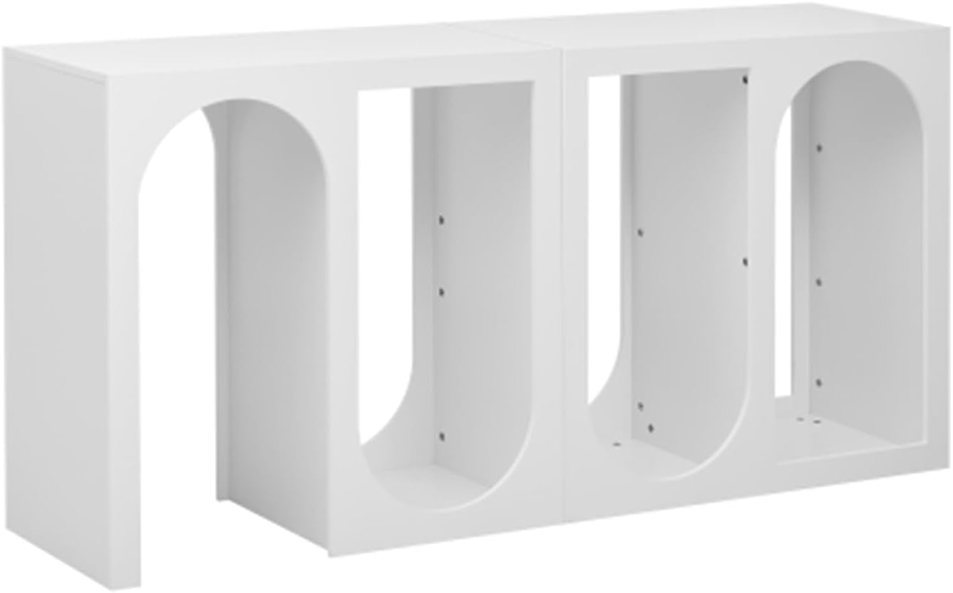 Flexible Modular Console Table with Curved Interior and Rectangular ...