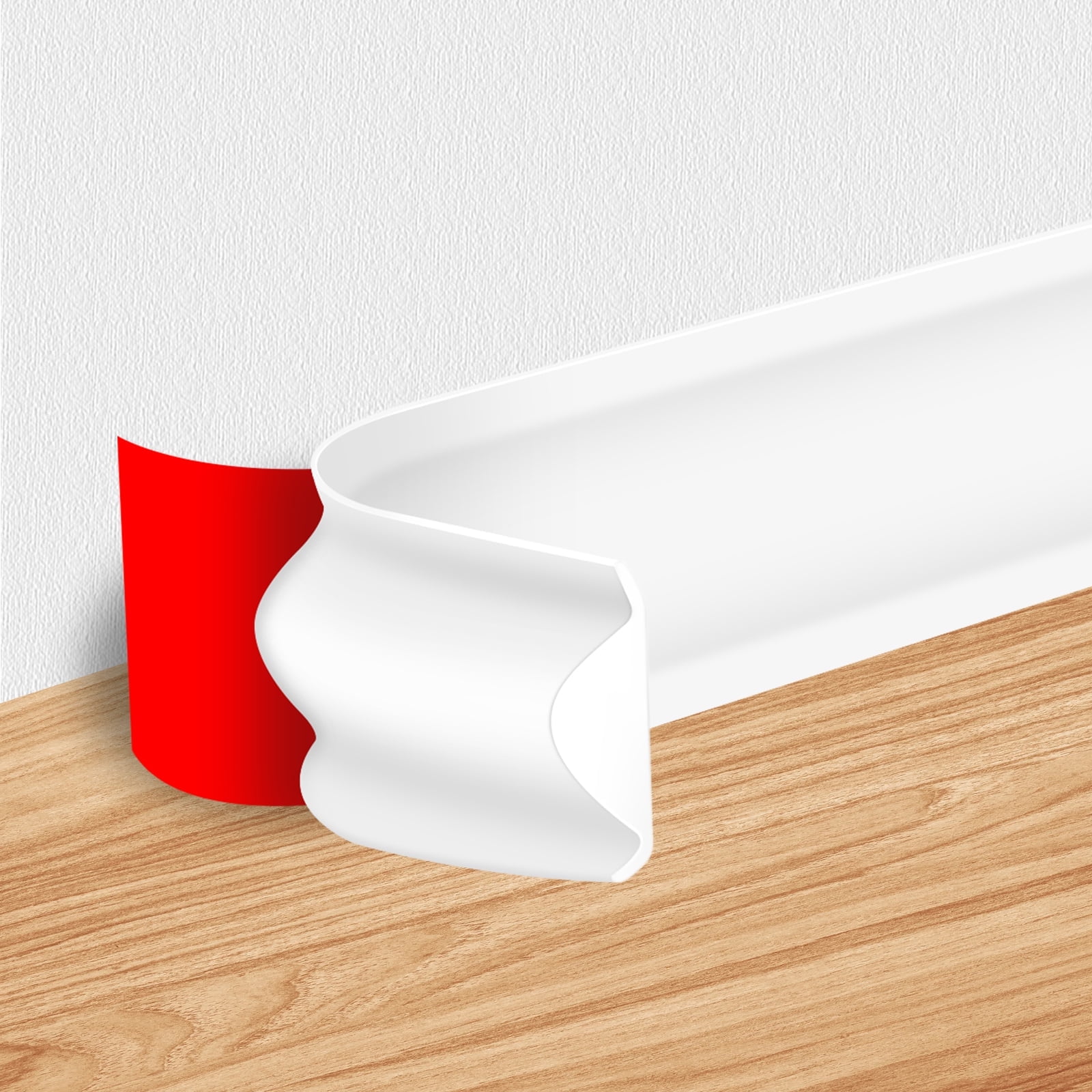 Flexible Molding Trim,White Self Adhesive Wall Trim Mini Peel and Stick Rubber Trim Molding for ...
