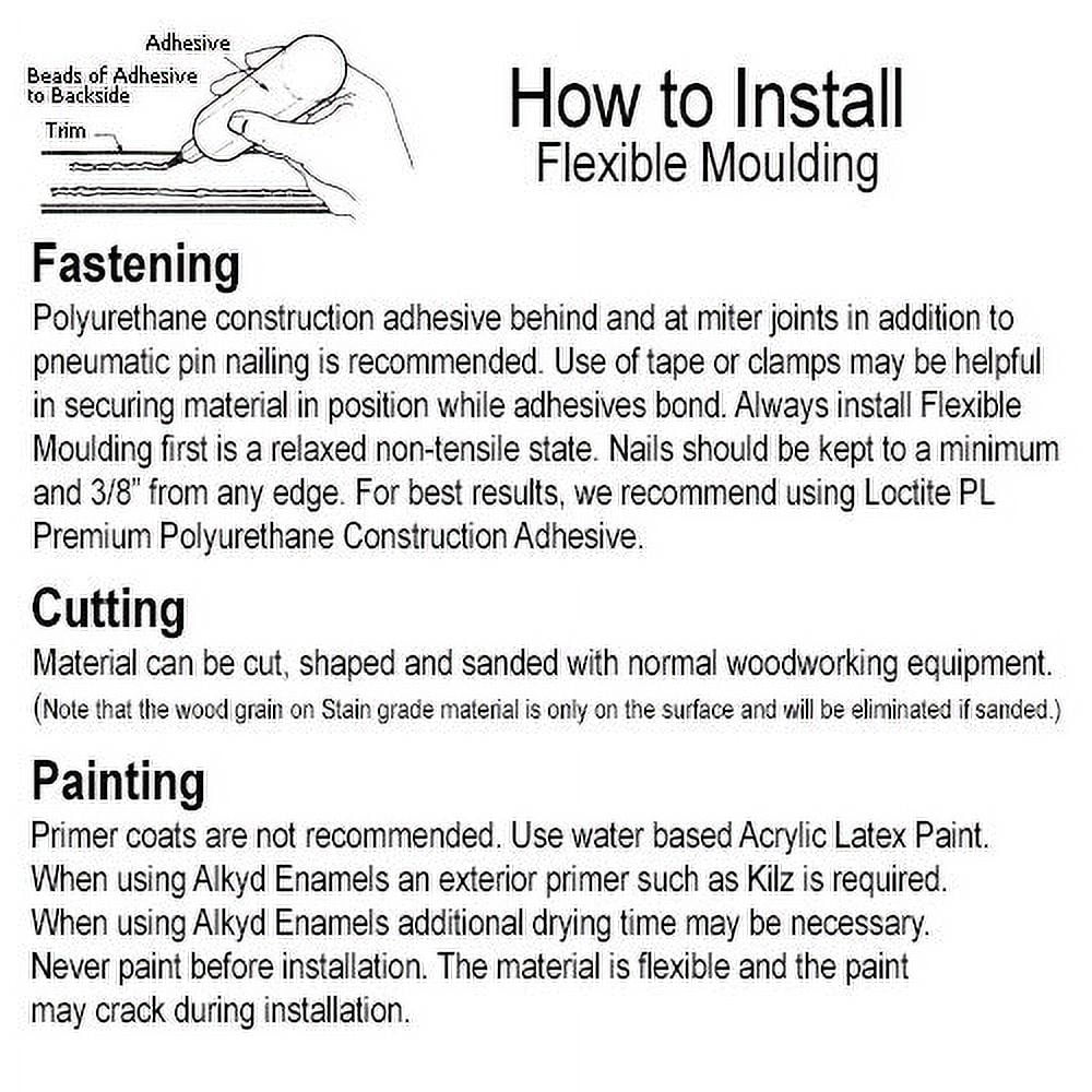 Flexible Moulding - Stain Grade - Oak Grain - Flexible Base Cap ...