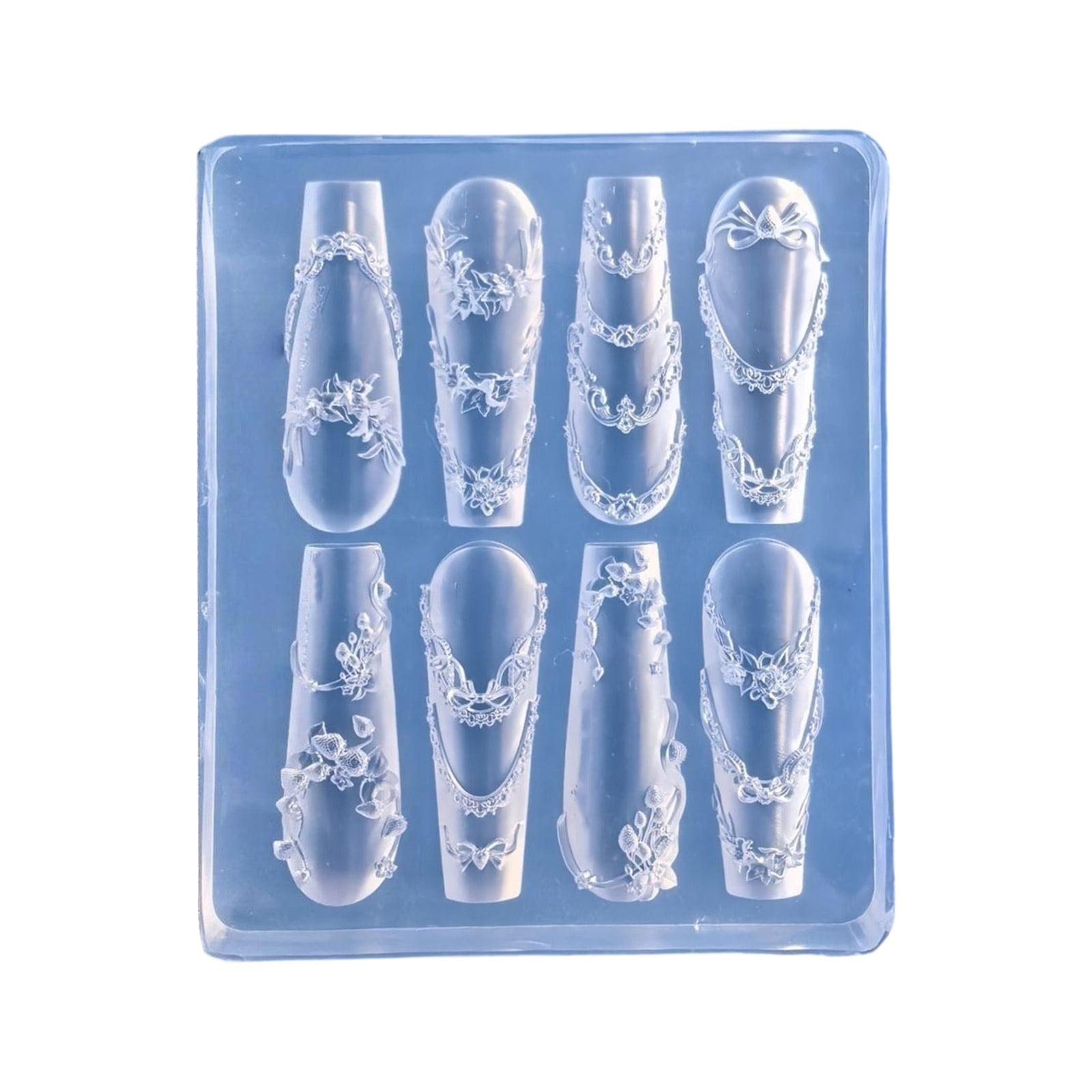 Flexible Nails Decorating Silicone Moulds Sculpted Frame Template ...