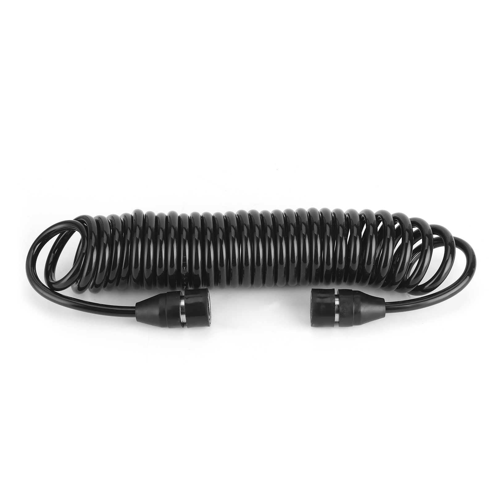 Flexible PU Coil Hose Spring Tube SP20 Double Quick Connector Black For ...