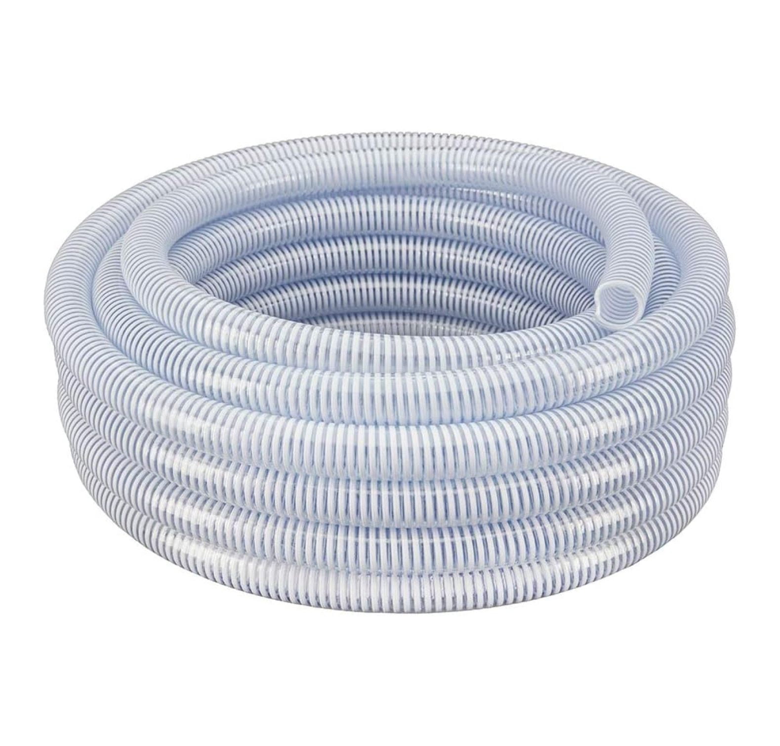 Flexible PVC Clear with White Helix Suction and Discharge Hose (3/4 ...