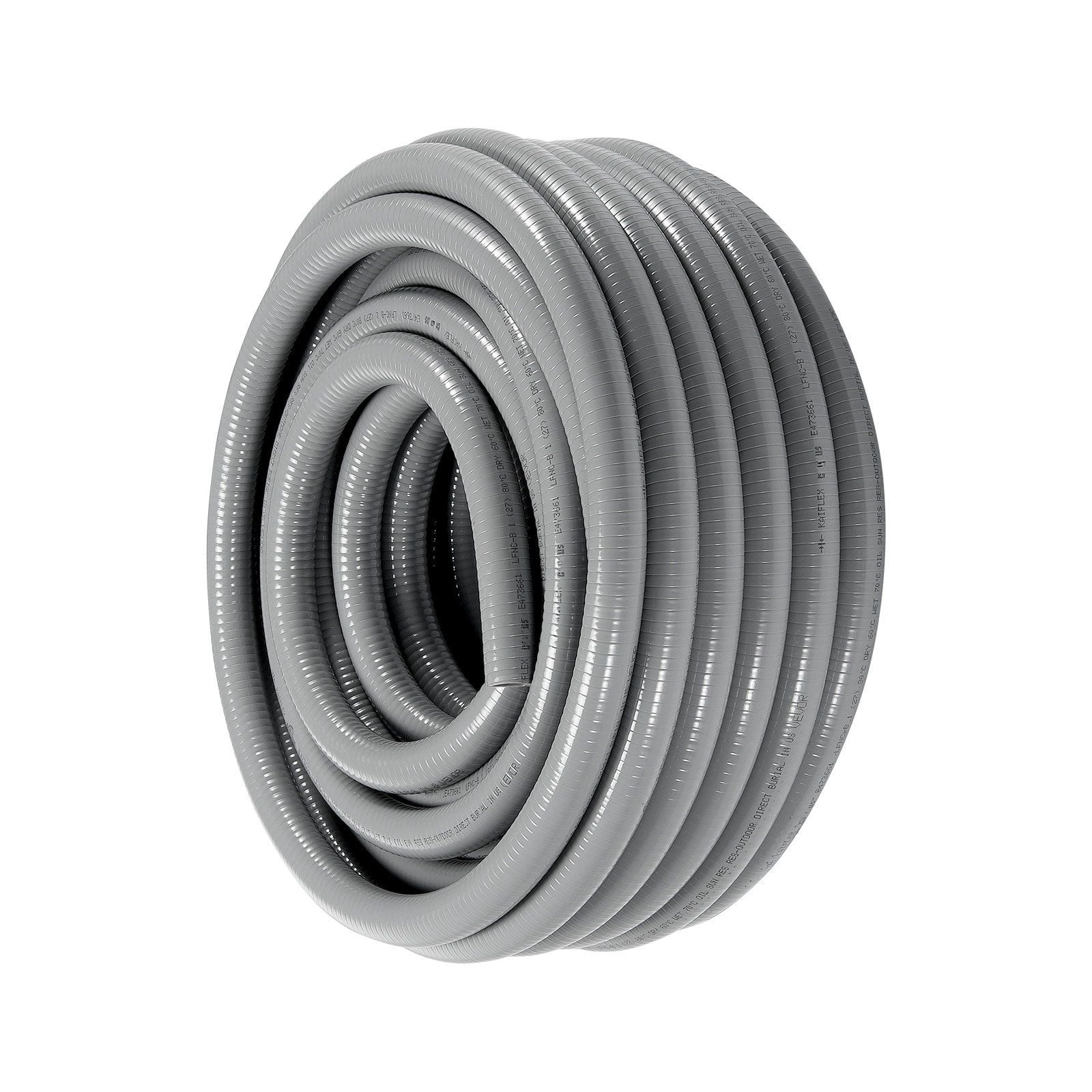 Flexible PVC Electrical Conduit Kit - 1/2 Inch x 100 Ft, Liquid-Tight ...