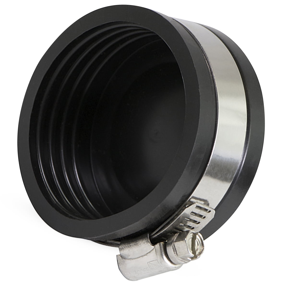 Flexible PVC Pipe Cap with Stainless Steel Clamps, 2.4" Inner diameter ...
