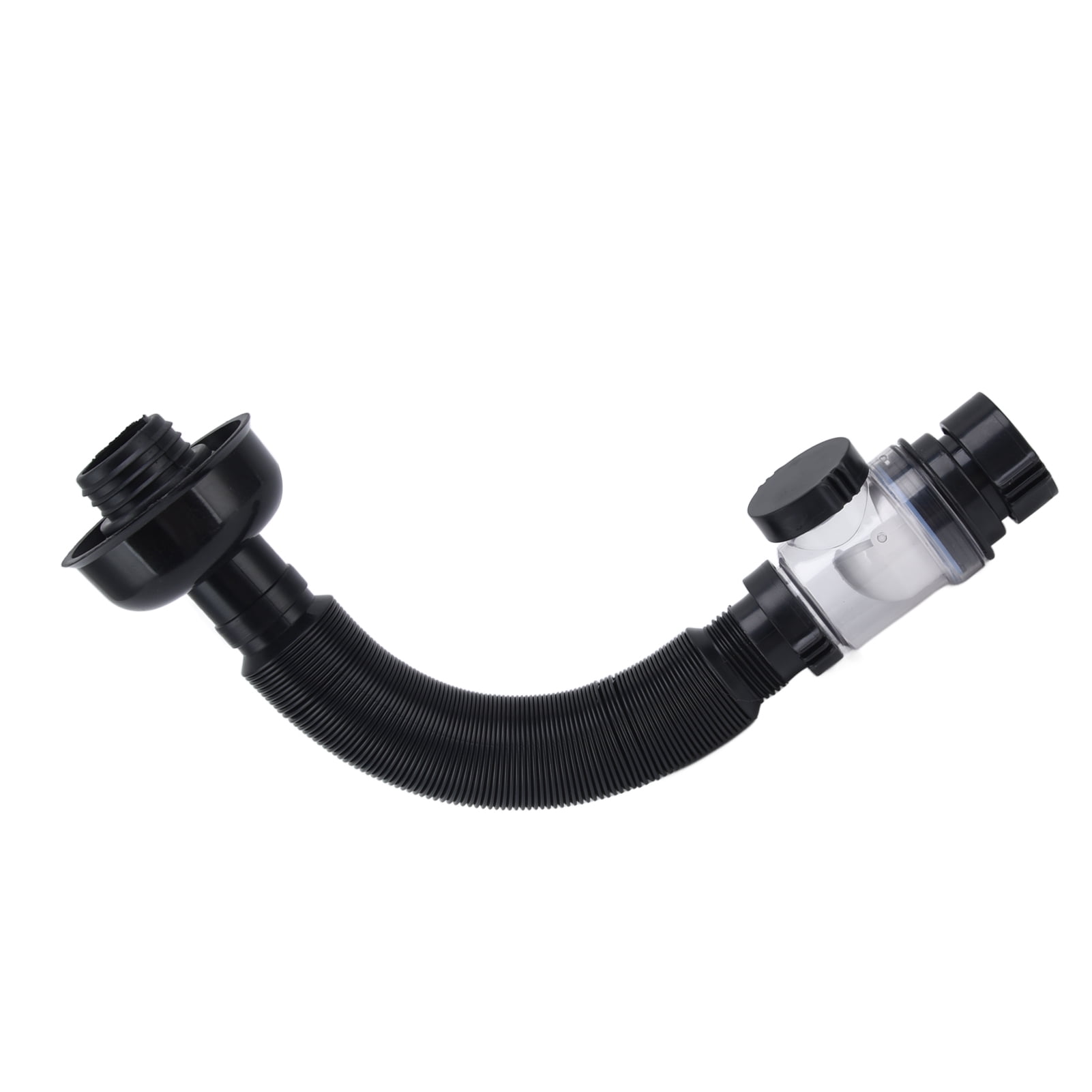 Flexible PVC Sink Drain Hose, Adjustable Bathroom Kitchen Pipe, Black ...