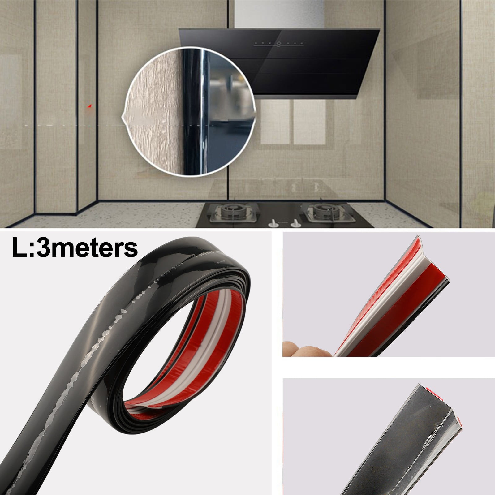 Flexible PVC Skirting Trim DIY Line Molding Peel and Stick Corner ...