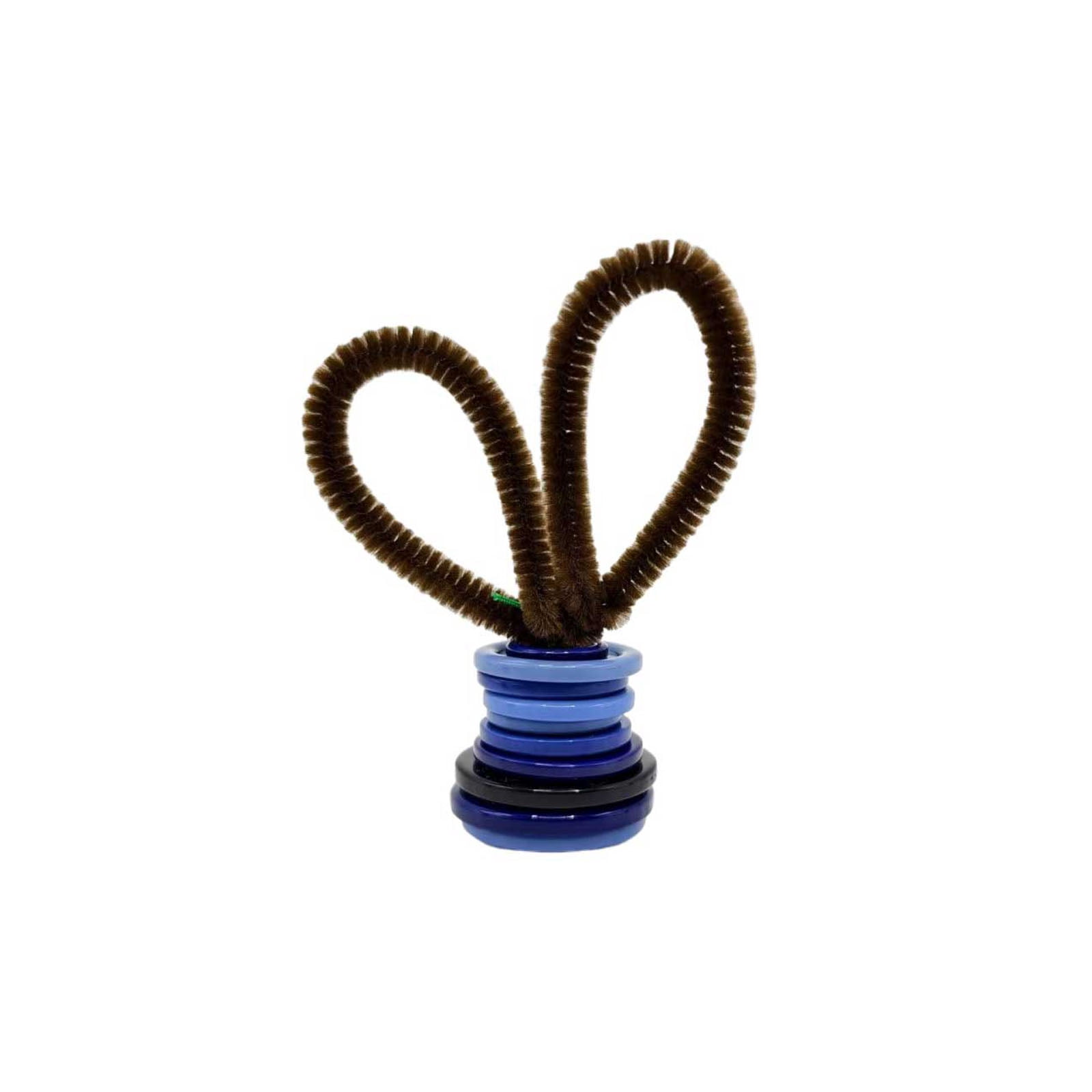 Flexible Pipe Cleaner Craft Toy with Stacked Plastic Rings for DIY Art ...