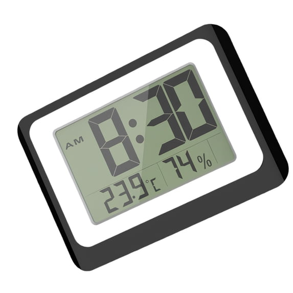 Flexible Placement Digital Clock Large LCD Screen with Alarm Blue ...
