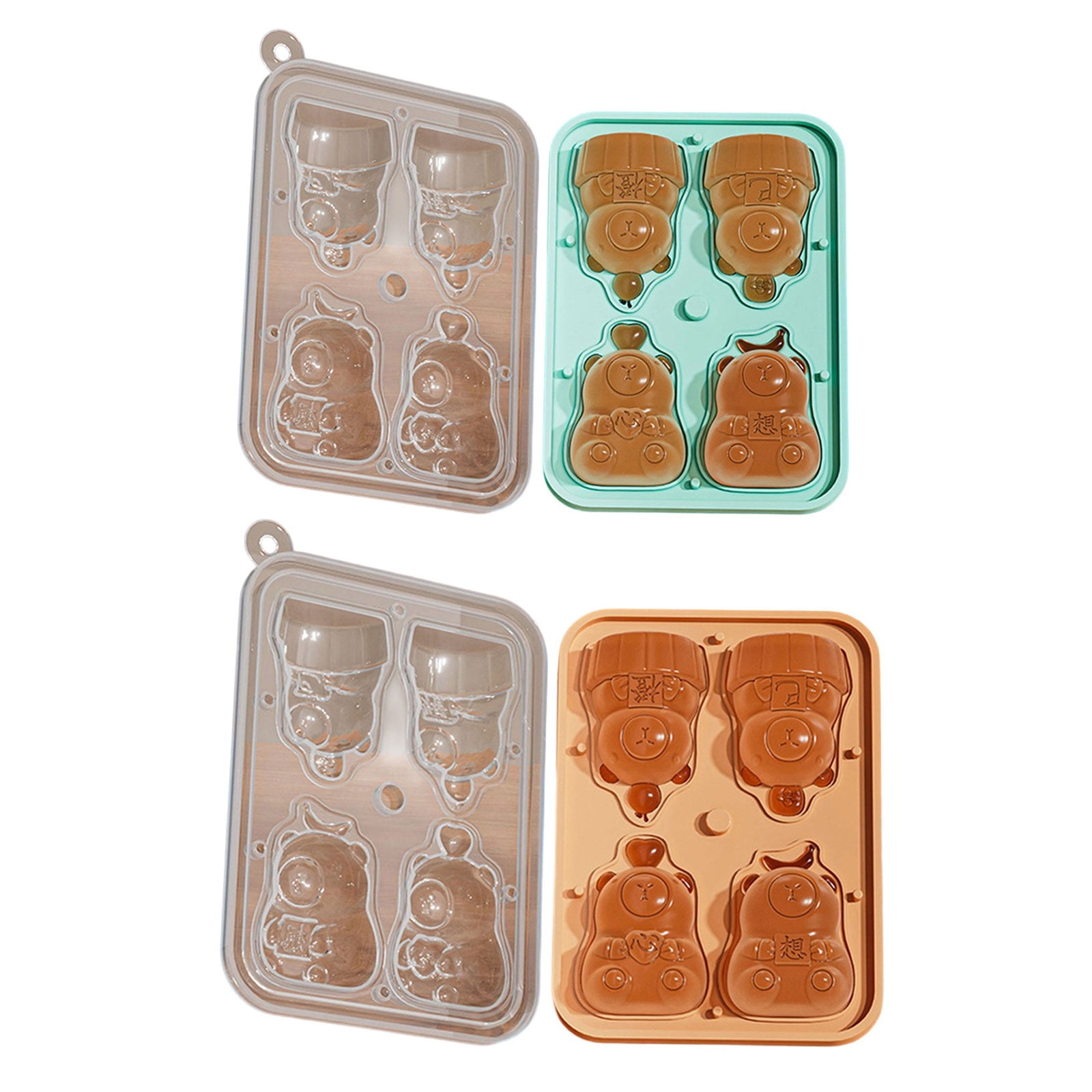 Flexible Plastic Capybaras Shape Ice Mold Ice Lattices Mould for Home ...