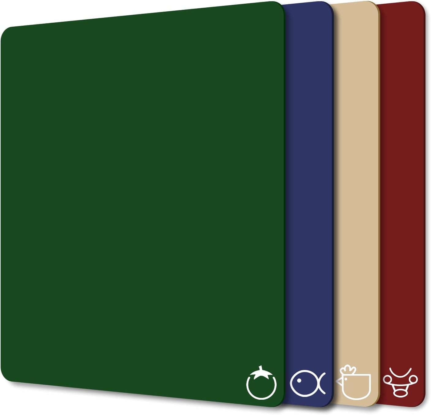 Flexible Plastic Cutting Boards Mats for Kitchen, Flexible Non Slip ...