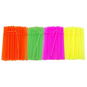 Sip N' Joy 500-Pack Flexible Plastic Straws, Disposable and Long ...