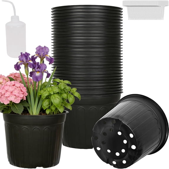Flexible Plastic Plant Pots, Thickened Soft Nursery Pots Seed Starting ...