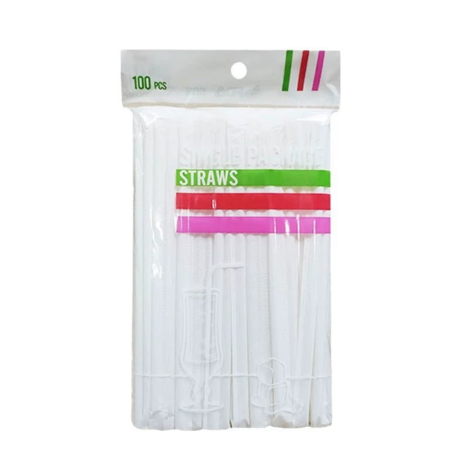 Flexible Plastic Straws Disposable, 100 pcs Clear Bendy, Stylish ...