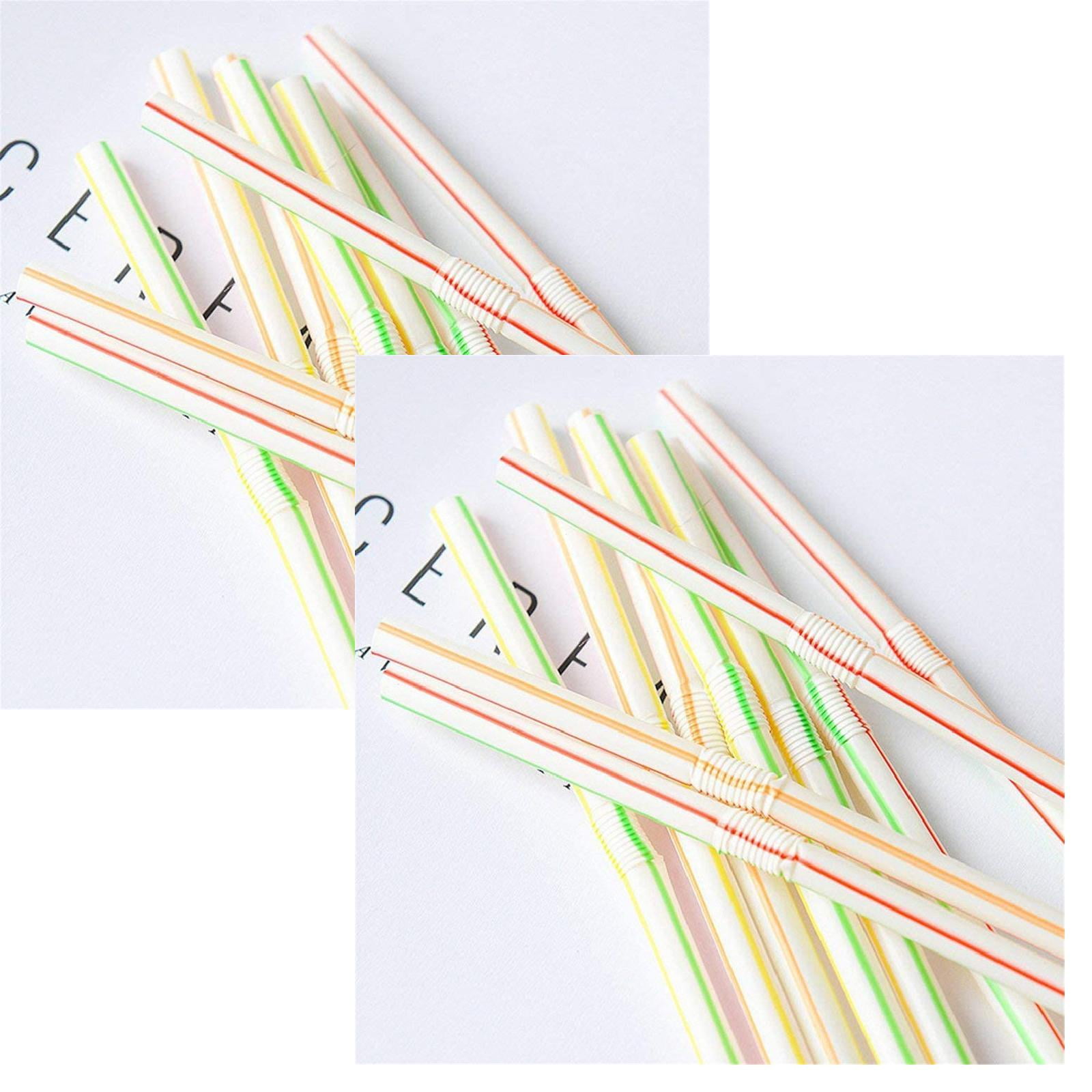 Flexible Straws, Disposable Drinking Straws -Juice Drink Milk Tea ...