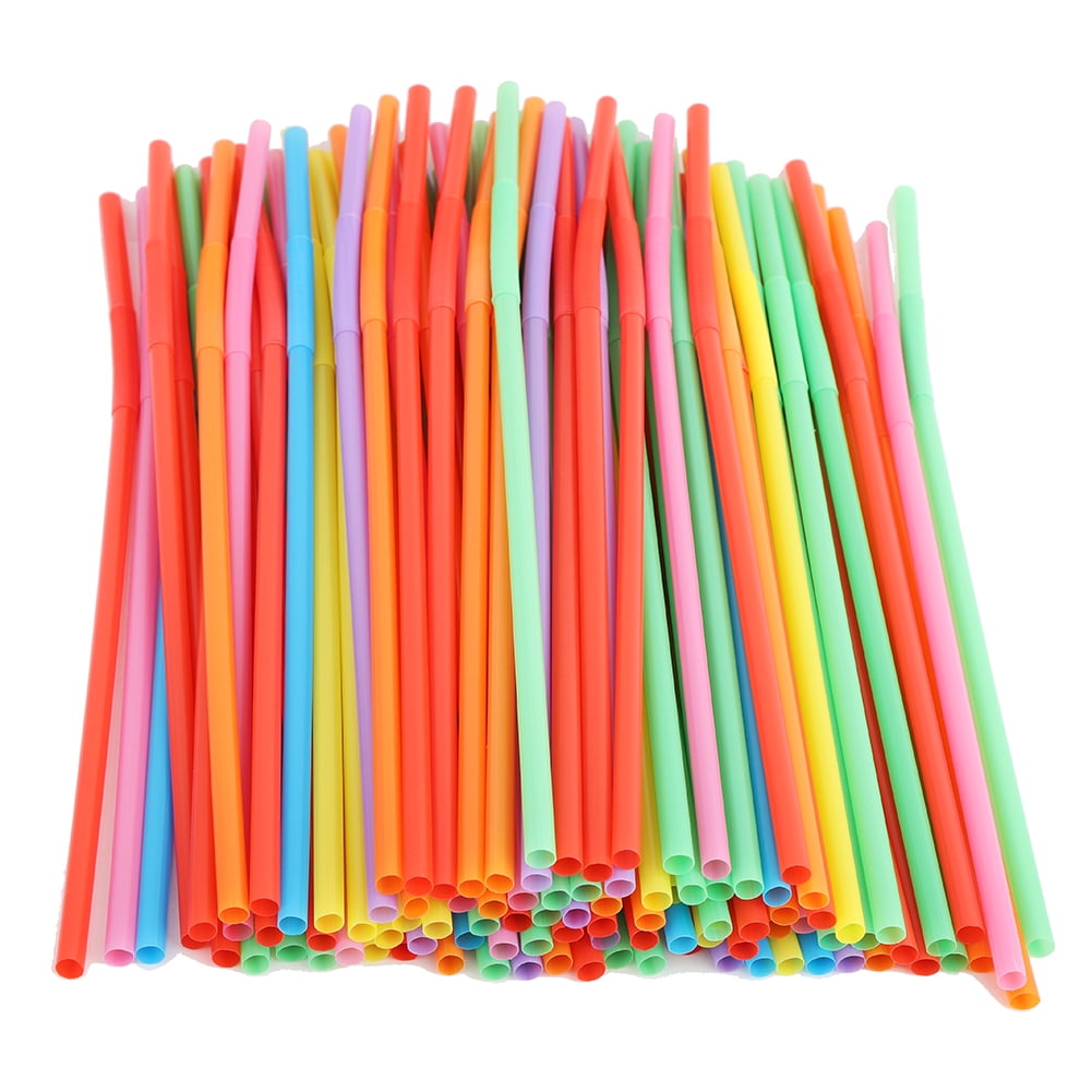 Flexible Plastic Straws, Food Grade Material Party Decorations For ...