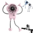 Flexible Portable Clip-On Fan, Cute Robot Shaped Suction Cup Fan with ...
