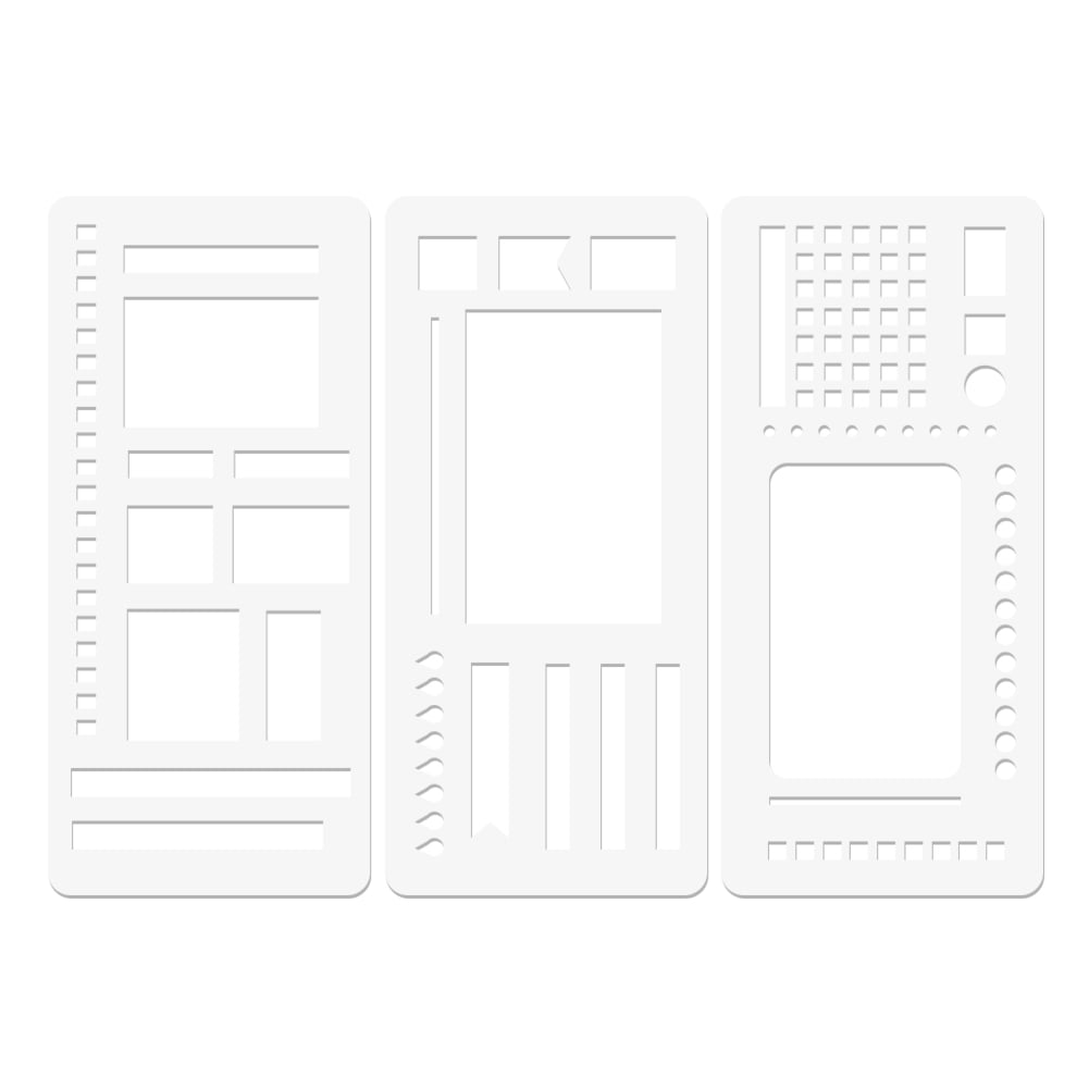 Flexible Record Template Reusable Handmade Stencil Tools Set (C ...