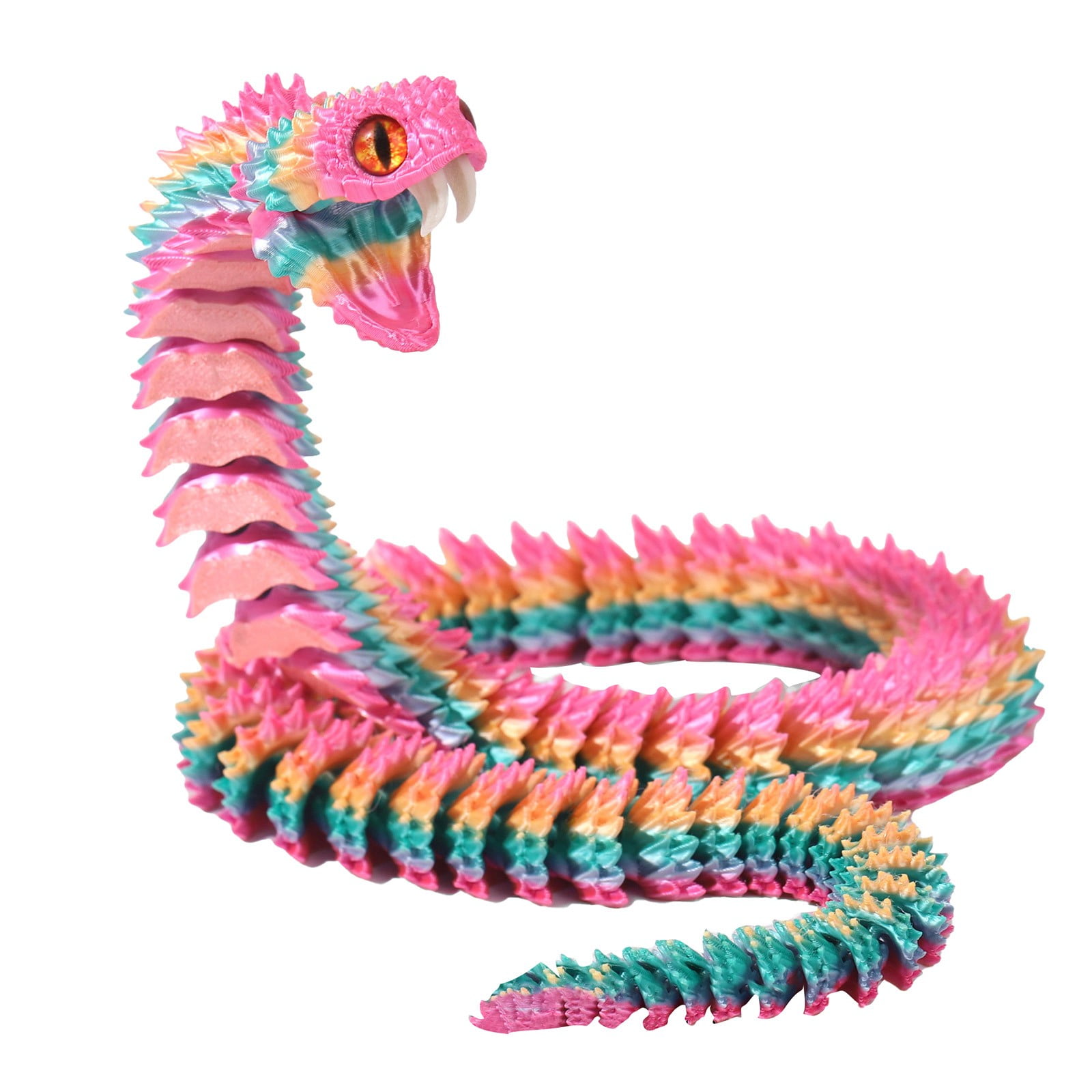 Flexible Red Snake Toy Realistic Articulated Design, Bendable Joints ...