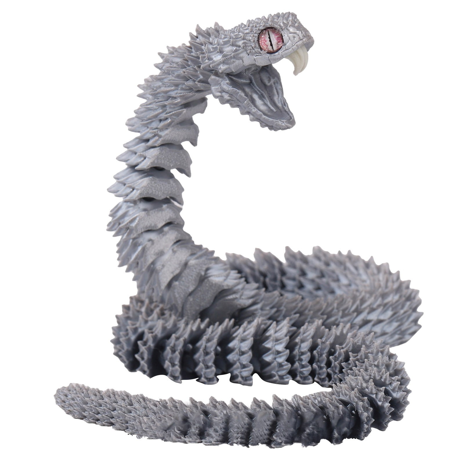 Flexible Red Snake Toy Realistic Articulated Design, Bendable Joints ...
