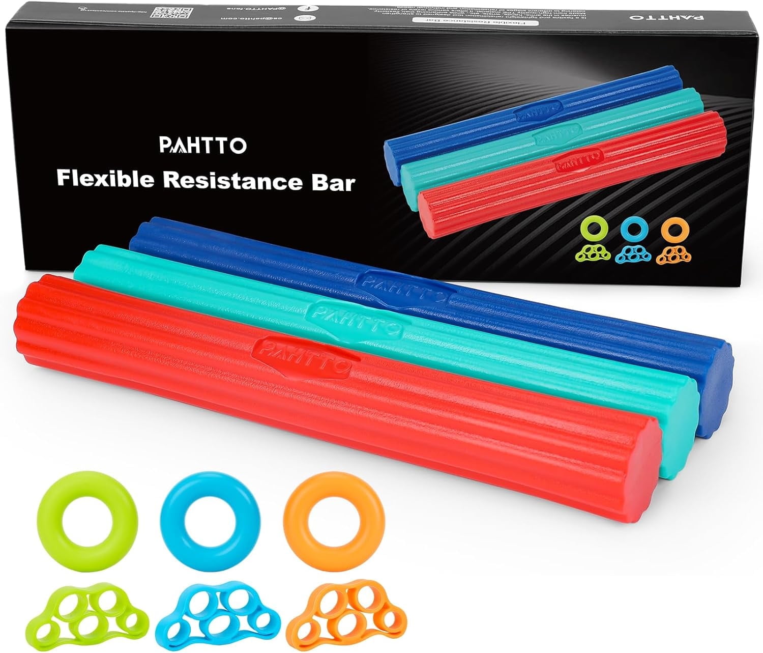 PAHTTO Flexible Resistance Bar, 3 Levels, Physical Therapy for Tennis ...