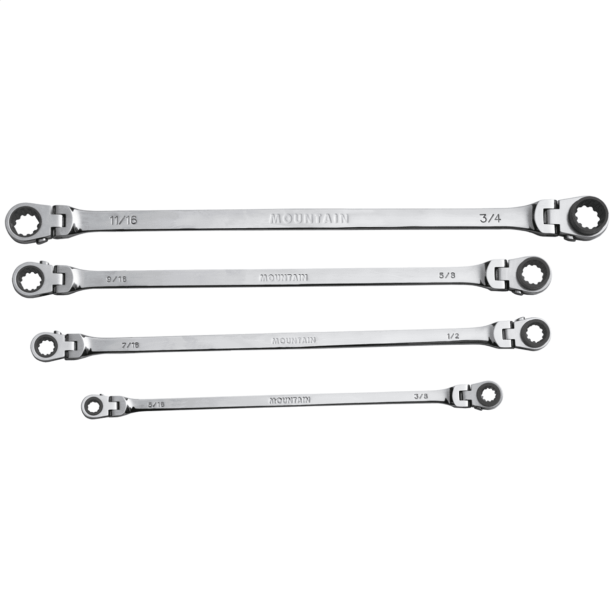 Flexible Reversible SAE Ratchet Wrench, 4-piece (12, 14, 16 & 18 ... Flexible Reversible SAE Ratchet Wrench, 4-piece (12, 14, 16 & 18 ...